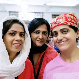 Usha Bachani with her sister